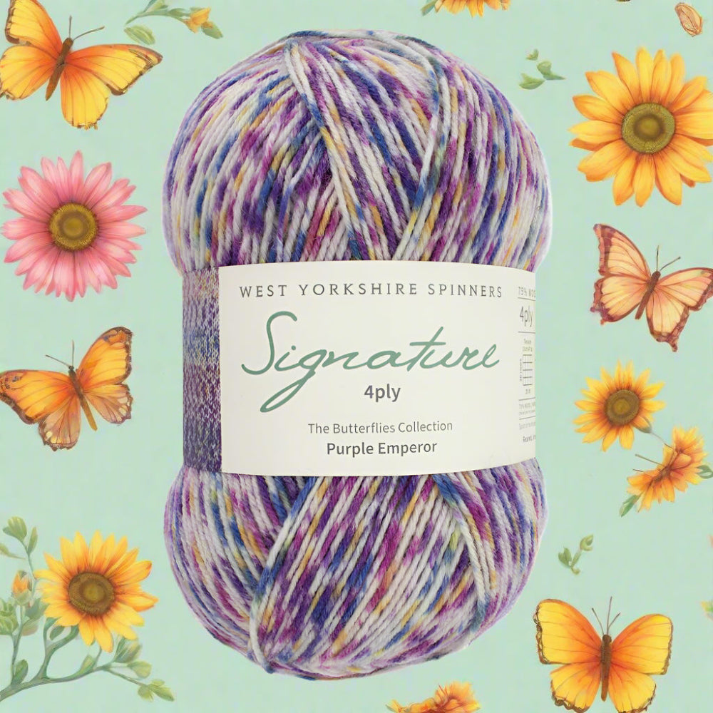 West Yorkshire Spinners Signature 4 Ply Butterflies Yarn – Proudly Mad – Wool n Stuff