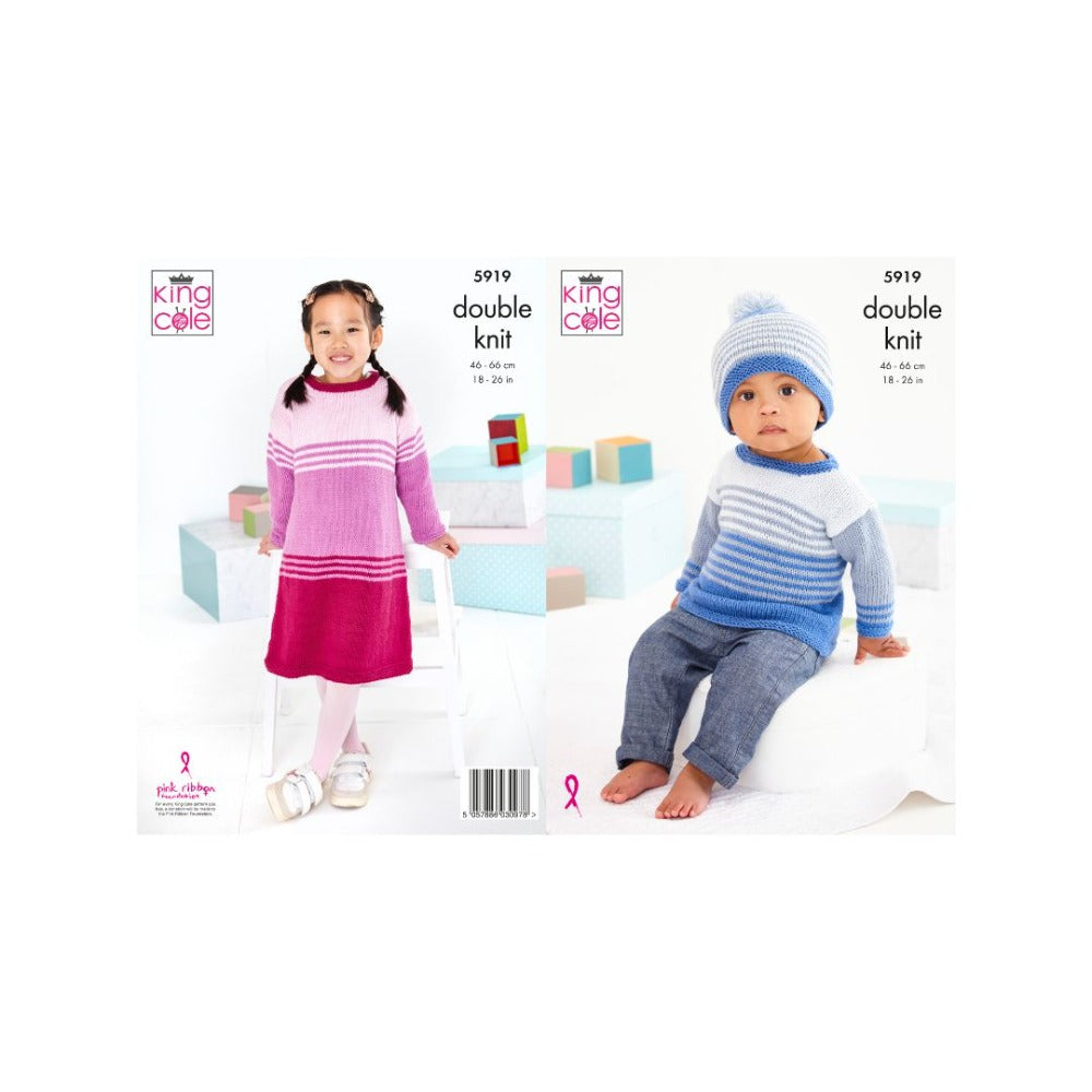 King Cole Kids DK Knitting Pattern 5919 – Wool n Stuff
