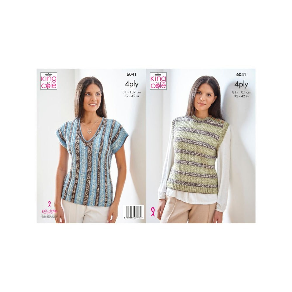 King Cole 4 Ply Knitting Pattern 6041 – Wool n Stuff