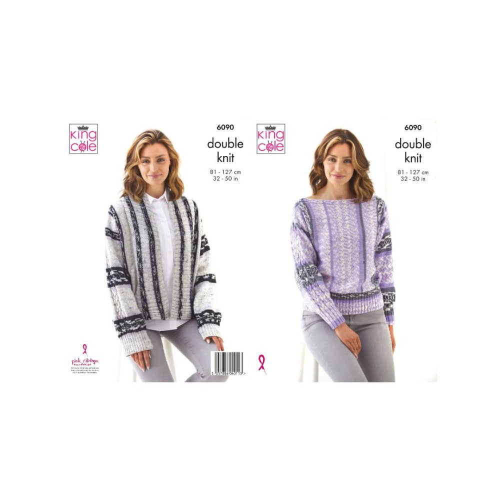 King Cole Ladies DK Knitting Pattern 6090 – Wool n Stuff