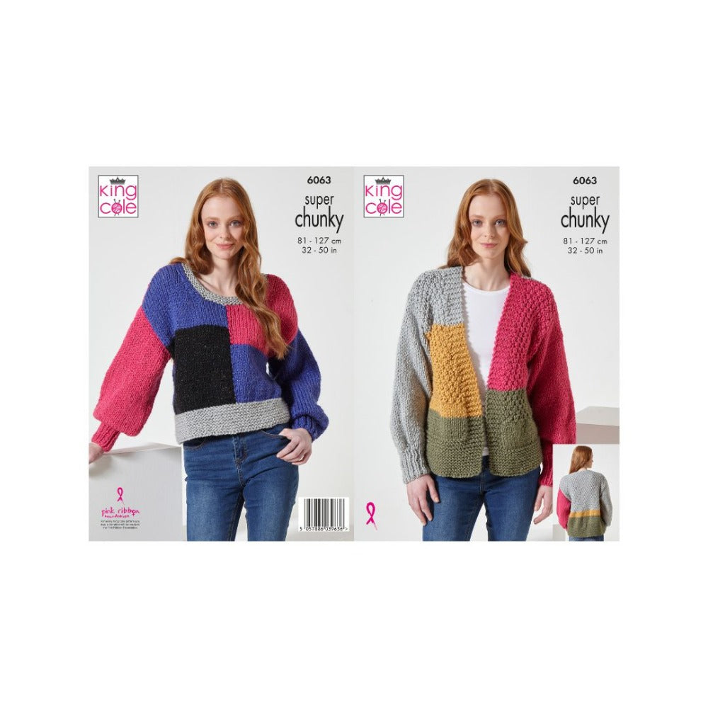 King Cole Super Chunky Knitting Pattern 6063 – Wool n Stuff