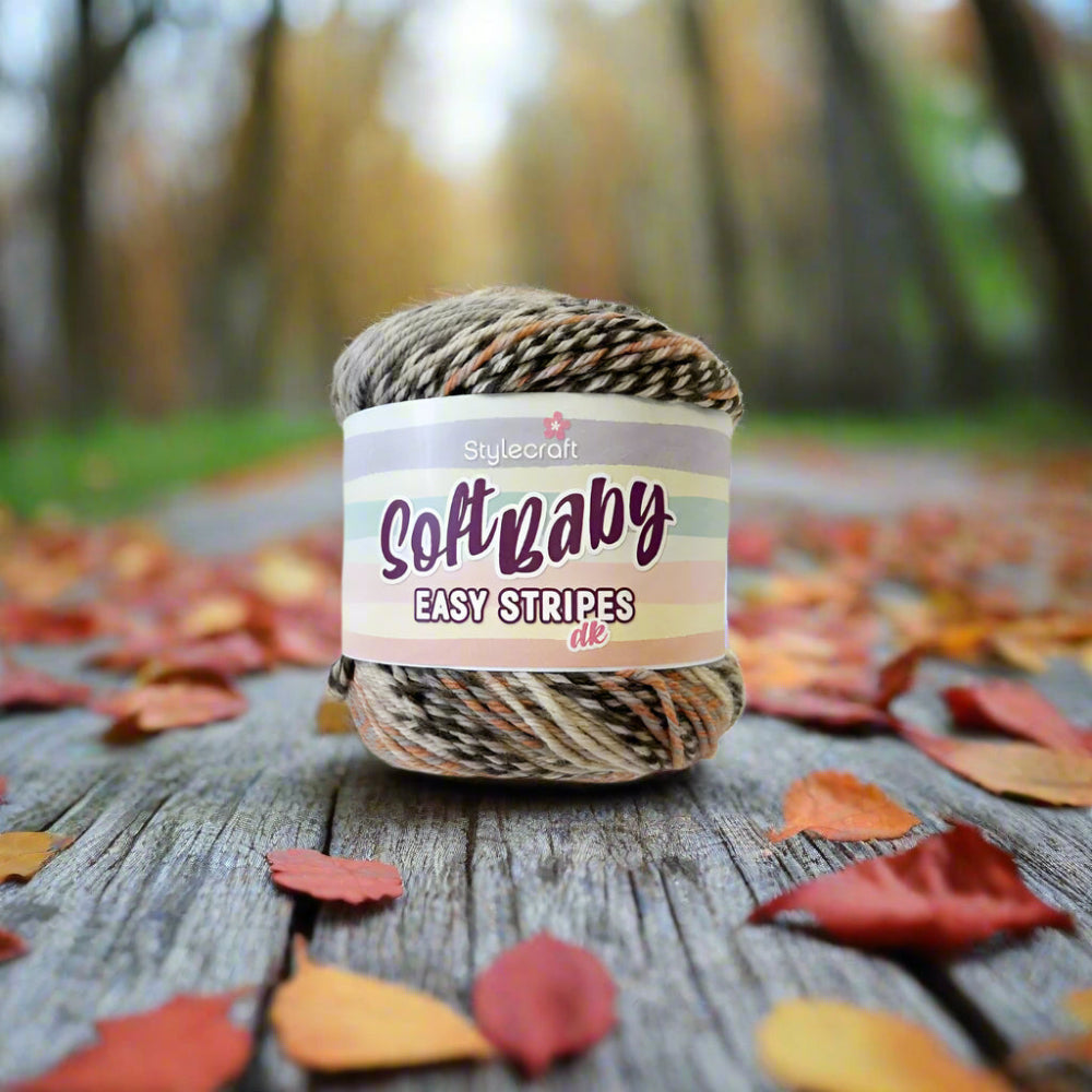 Stylecraft Soft Baby Easy Stripes DK – Self-Striping Baby Yarn for Eas ...