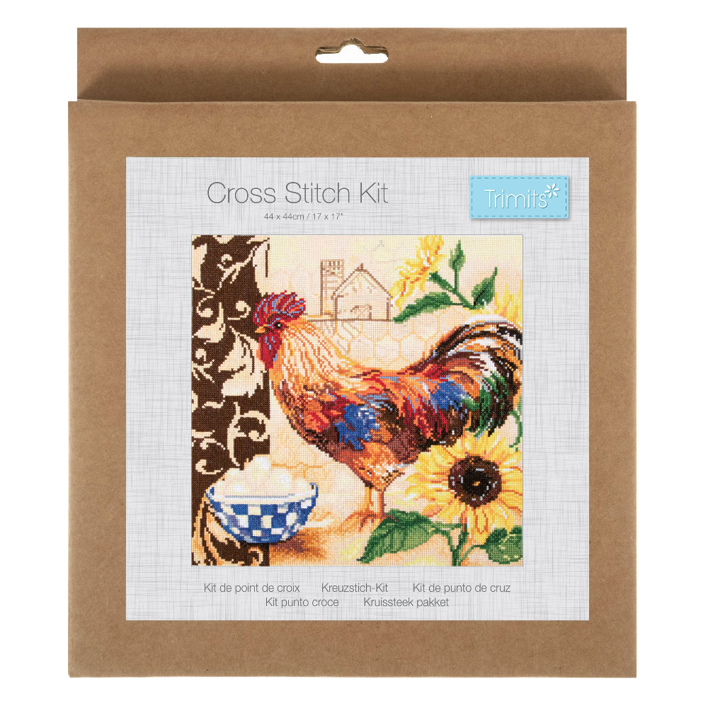 Trimits Rooster Large Cross Stitch Kit – Wool n Stuff
