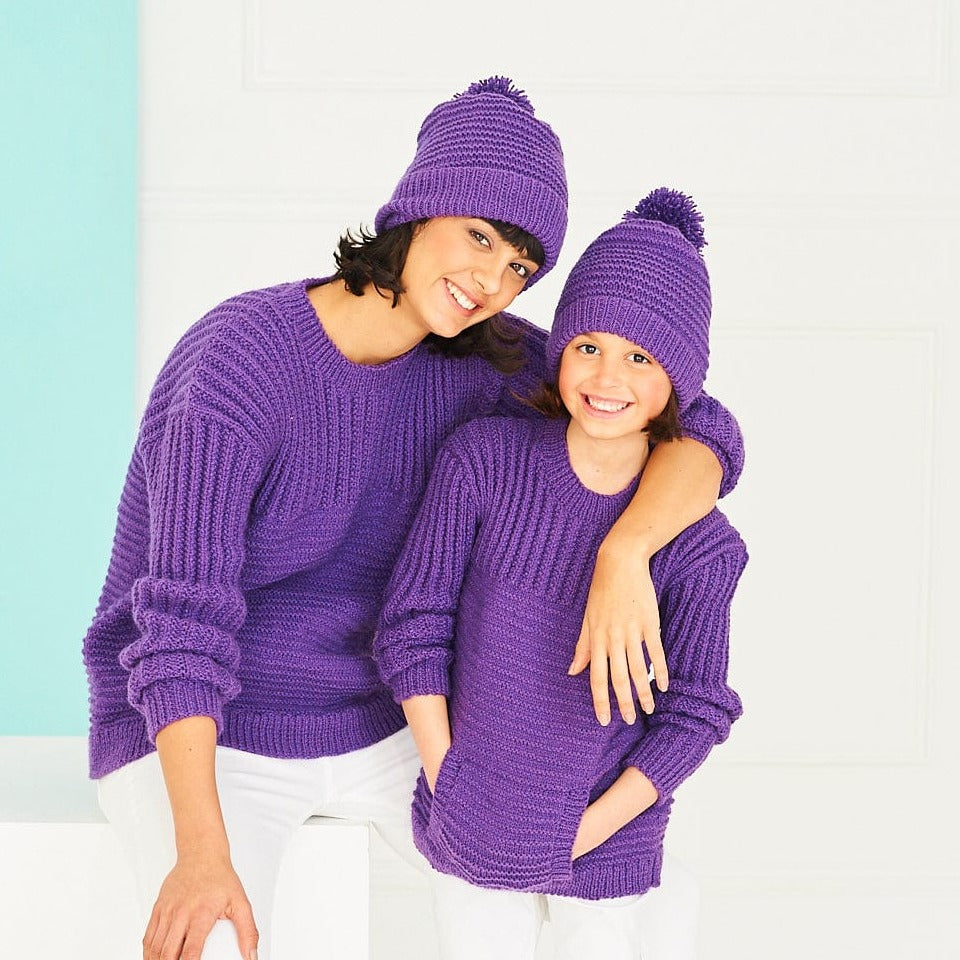 Stylecraft Easy Knit Sweater and Hat Knitting Pattern 9767 – Wool n Stuff